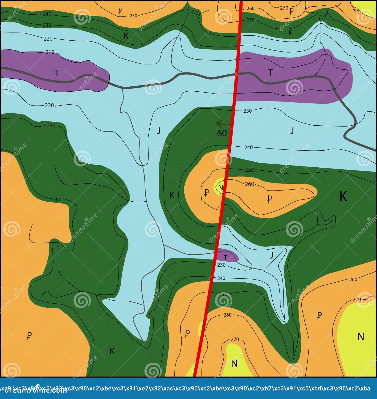 Topographic Map Contour Business Card Template. Vector Illustration ...