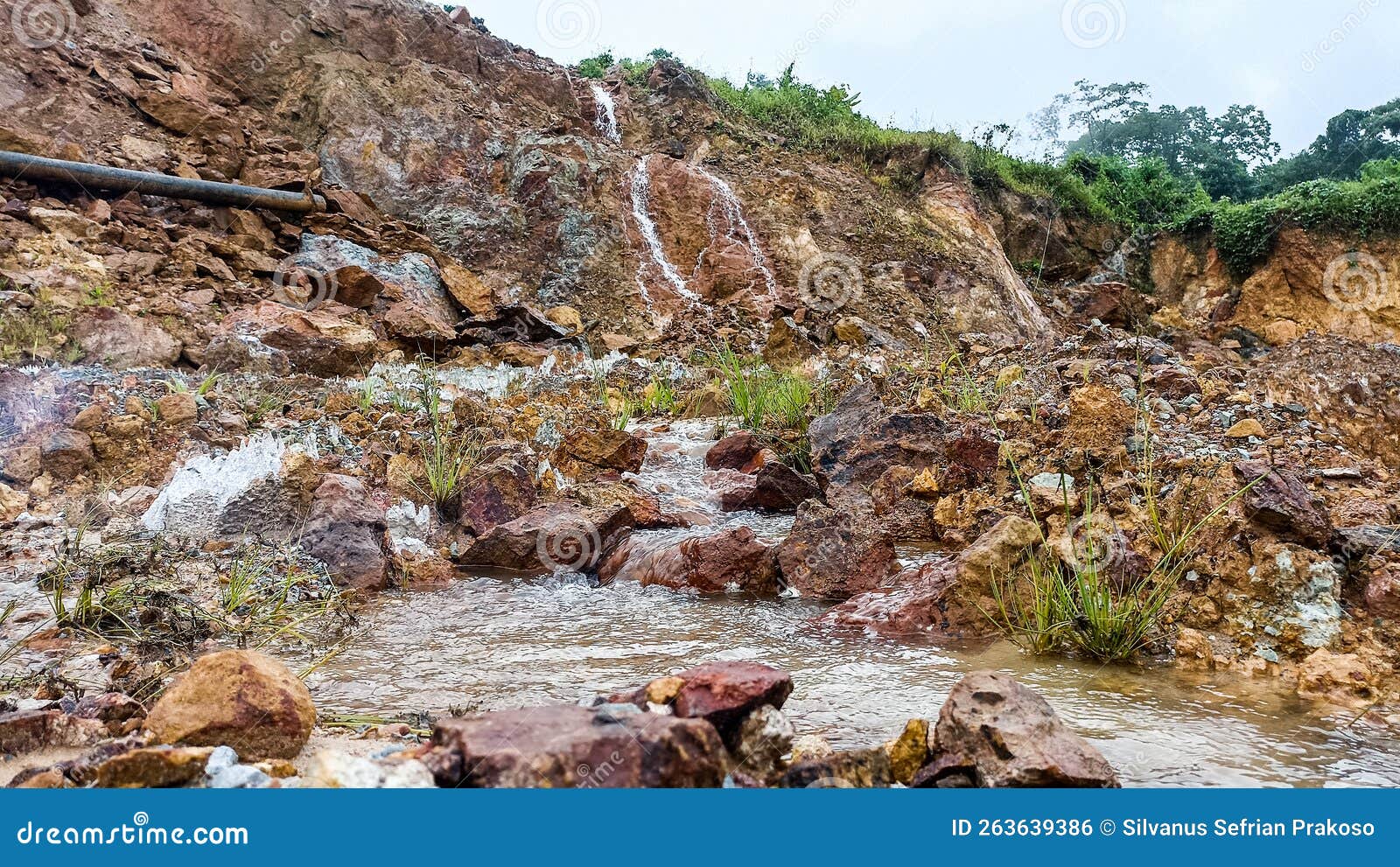 Geological Outcrop in Mining Area Stock Photo - Image of mountain ...