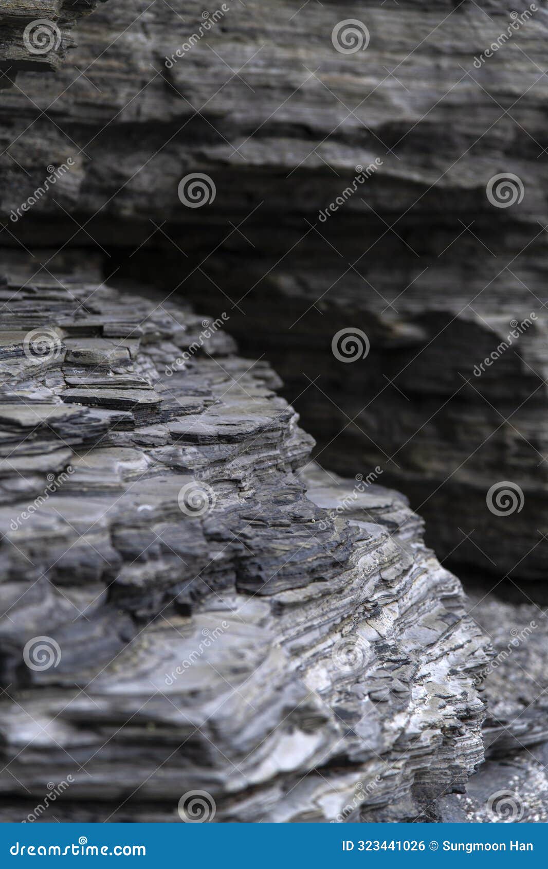 Surface of the Cliff at the Seaside Stock Photo - Image of layering ...