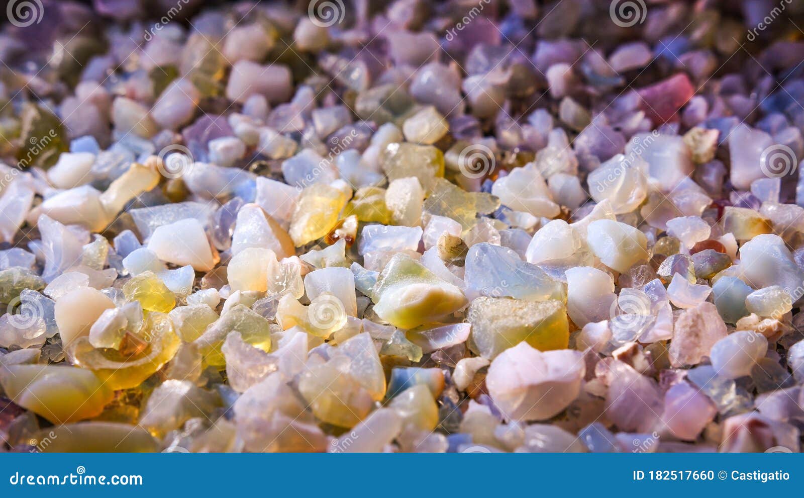 Geological Samples, View of Scattered Colored Small Pebbles Stock Photo ...