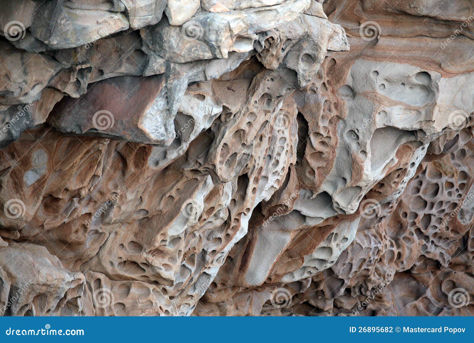 Geological Structure of the Rock Stock Photo - Image of brown, grain ...