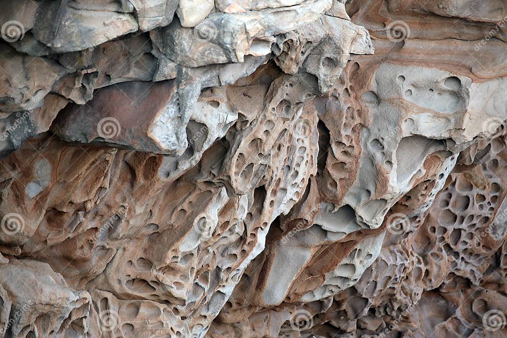 Geological Structure of the Rock Stock Photo - Image of brown, grain ...
