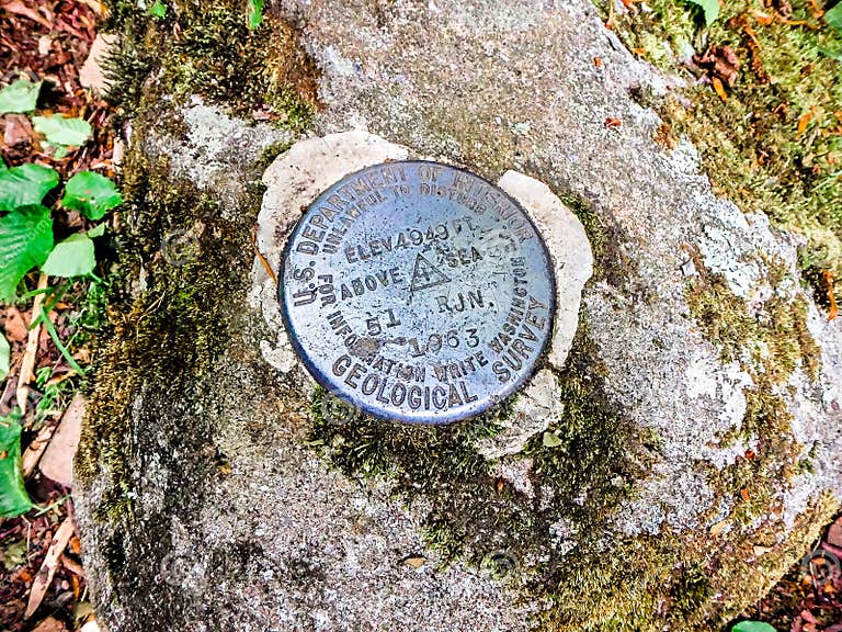 Geological Survey Elevation Point Marker Stock Image - Image of ...