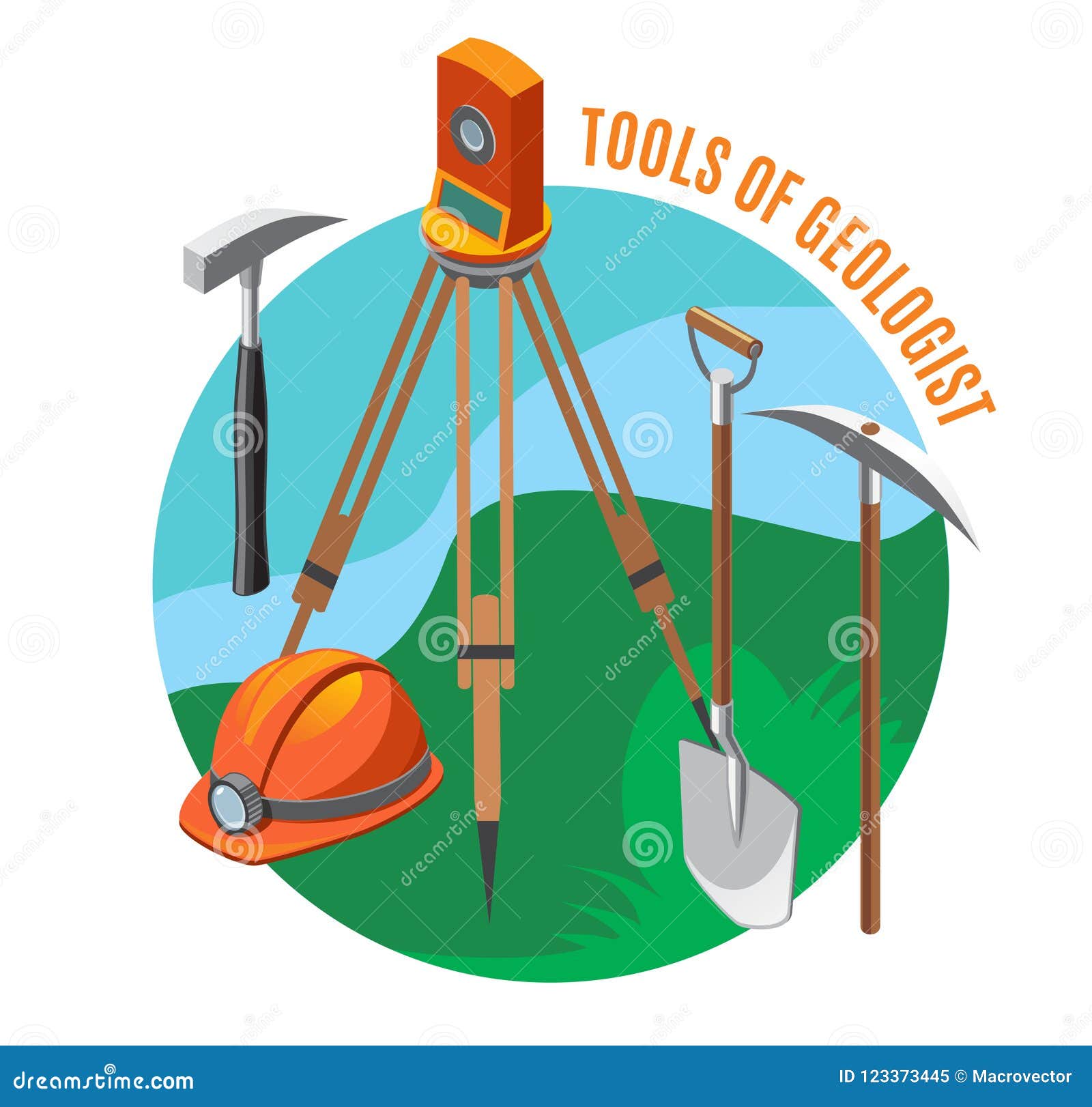 Geological Tools Isometric Composition Stock Vector - Illustration of ...