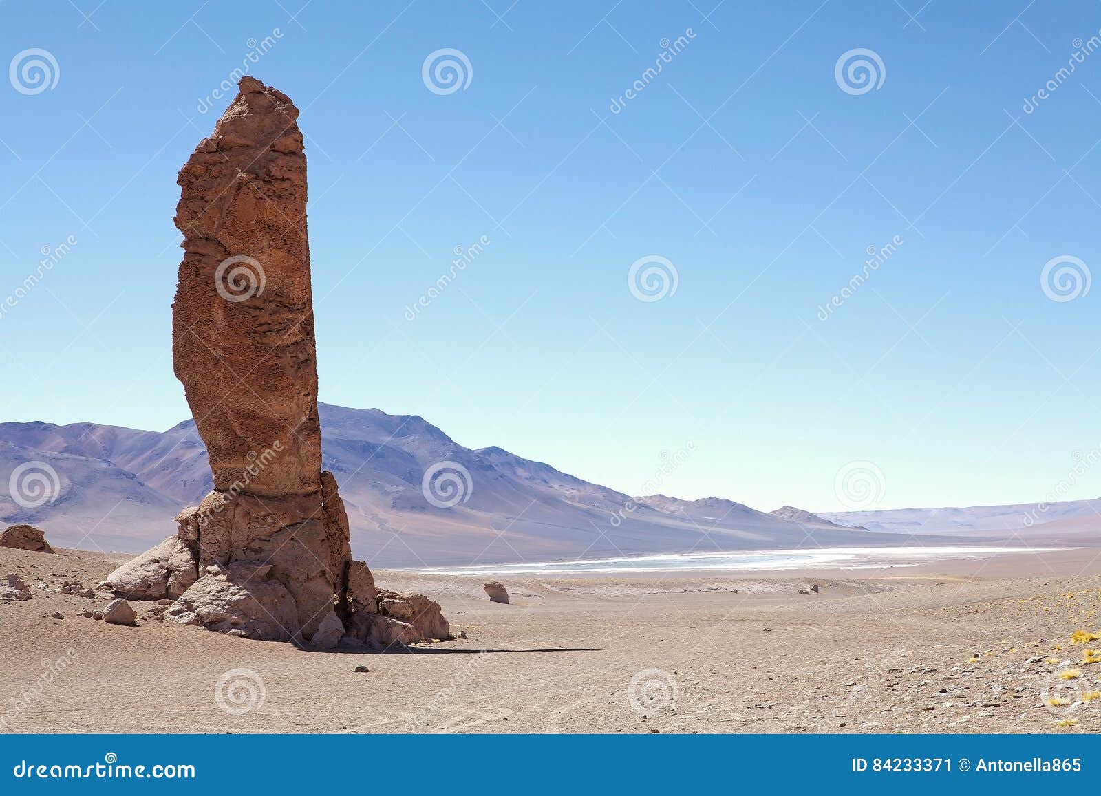 Geologischer Monolith Nah an Salar Das Tara, Chile Stockbild - Bild von ...