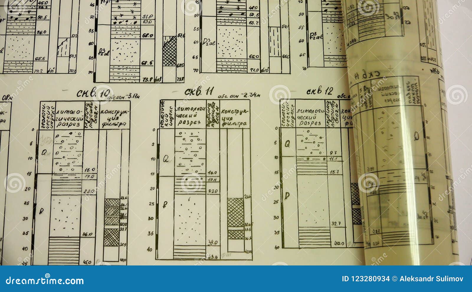 Geologist Drawings on the Tracing Paper Stock Footage - Video of design ...