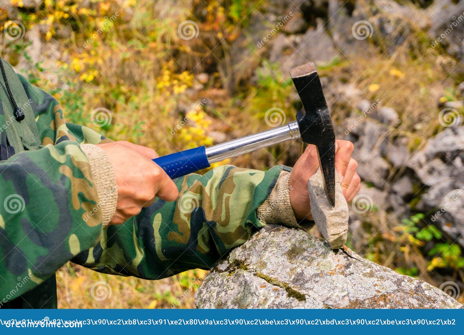 Geologist Examines a Mineralogical Sample with the Help of a Geological ... Geologist Examines a Mineralogical Sample with the Help of a Geological ...