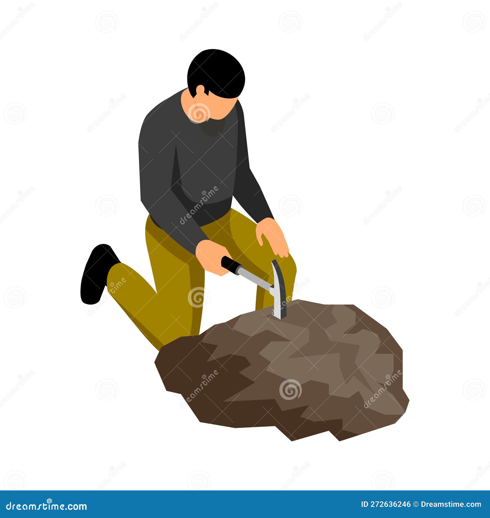 Geologist Isometric Illustration Stock Vector - Illustration of element ...