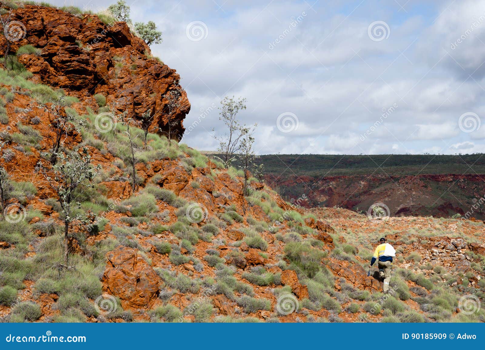 Geologist Prospecting For Iron Ore - Pilbara - Australia Editorial ...