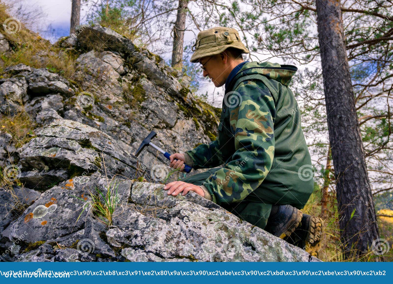 Geologist Takes a Rock Sample Stock Image - Image of mineralogical ... Geologist Takes a Rock Sample Stock Image - Image of mineralogical ...