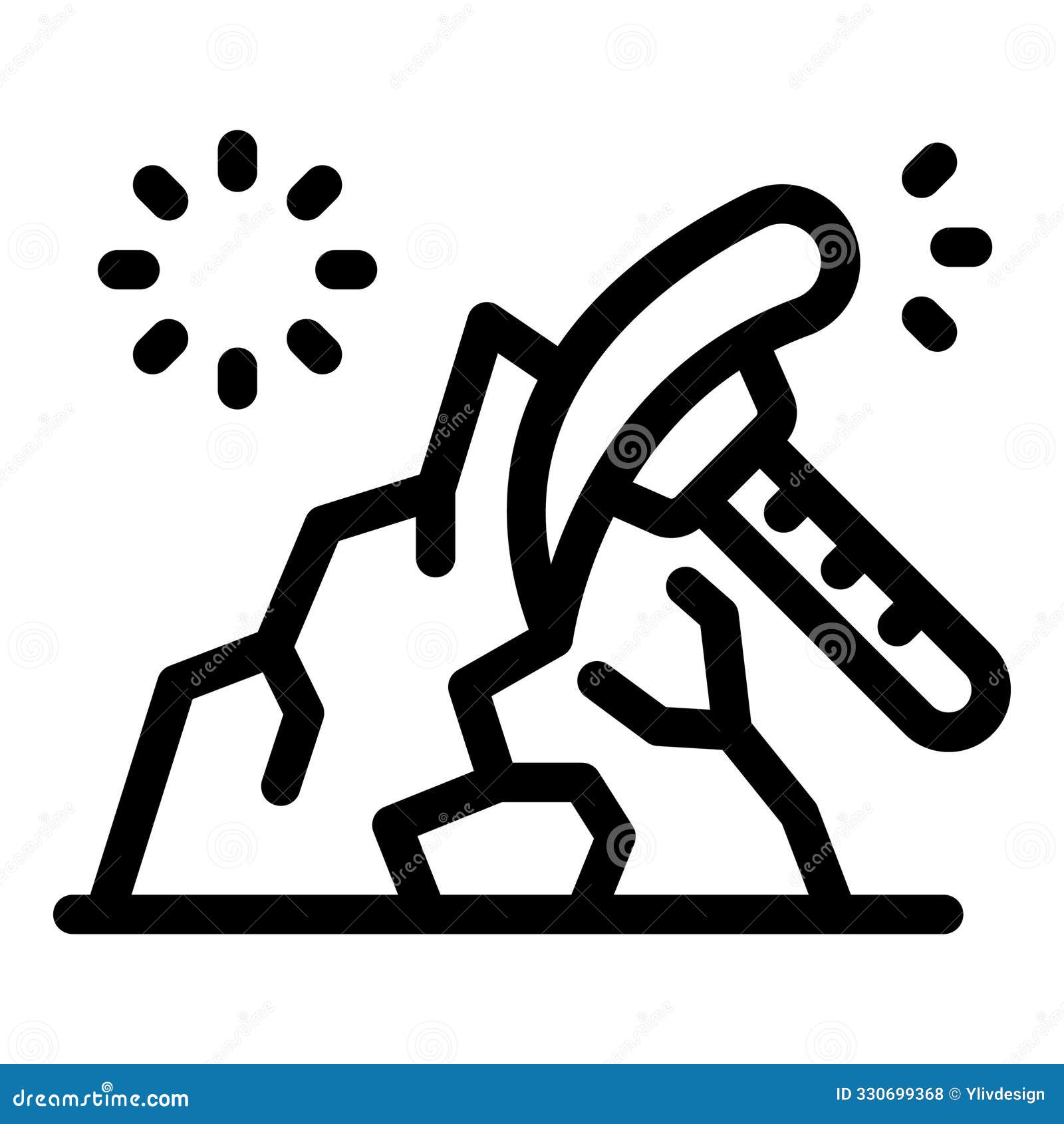 Geologist Using Hammer To Analyze Soil Sample for Research Stock ...