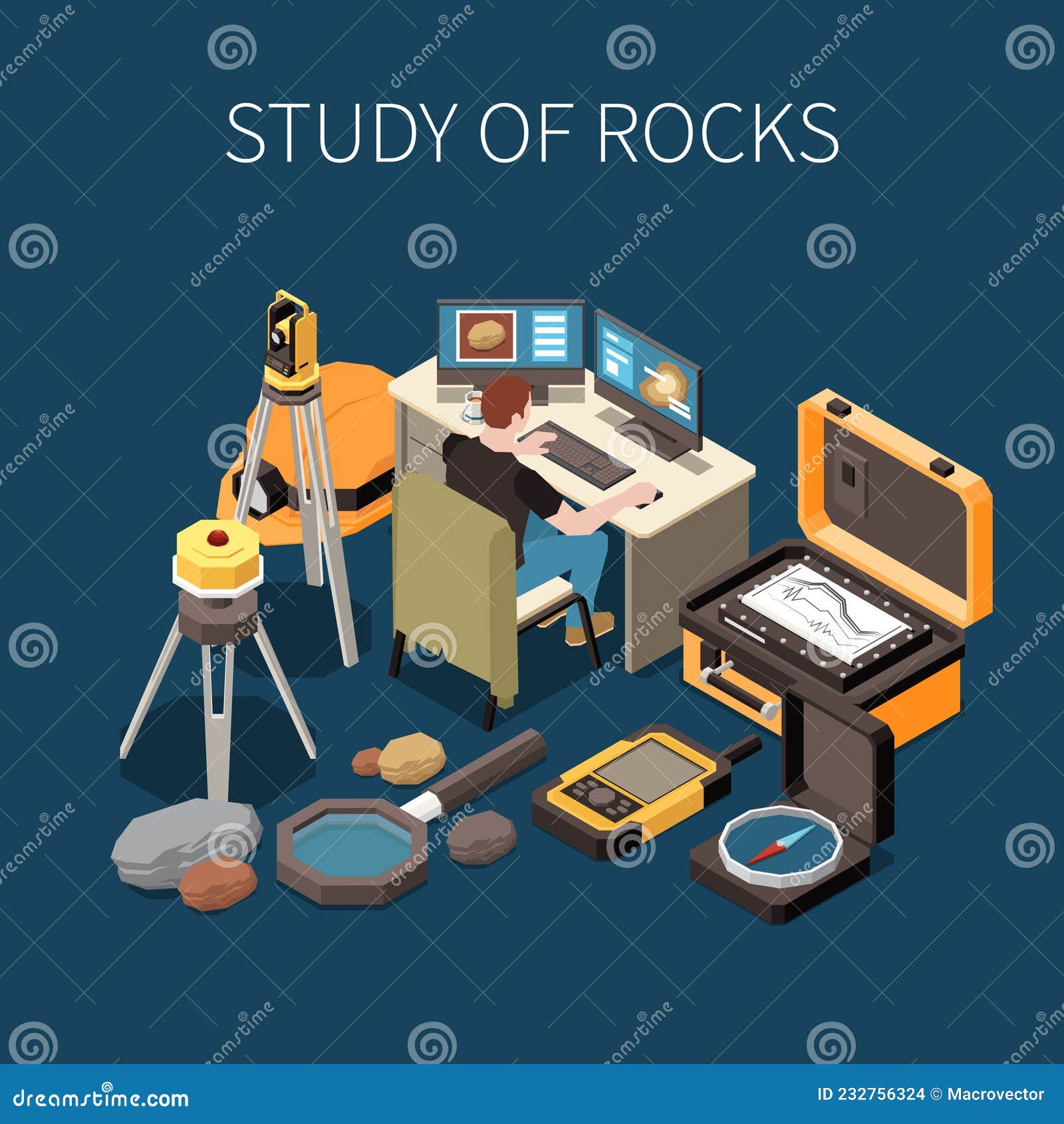 Geology And Earth Exploration Related Symbols Set, Globe Structure ...