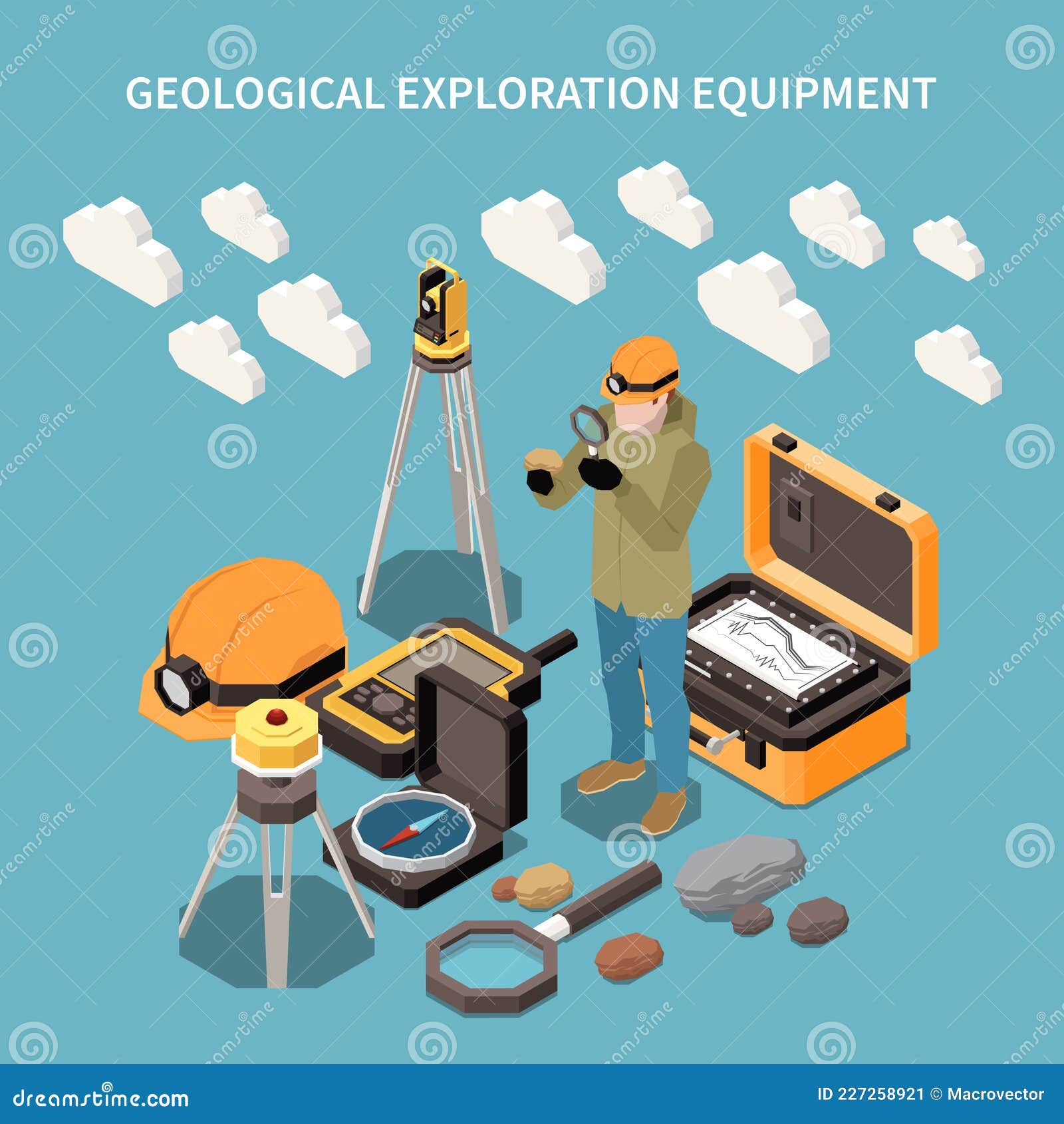 Earth Exploration Isometric Flowchart Cartoon Vector | CartoonDealer ...