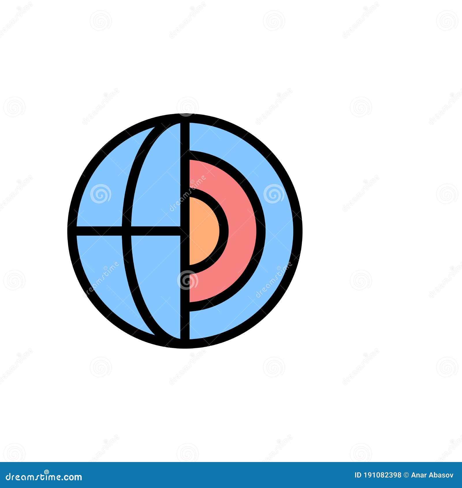 Geology, Earth Icon. Simple Color with Outline Vector Elements of ...