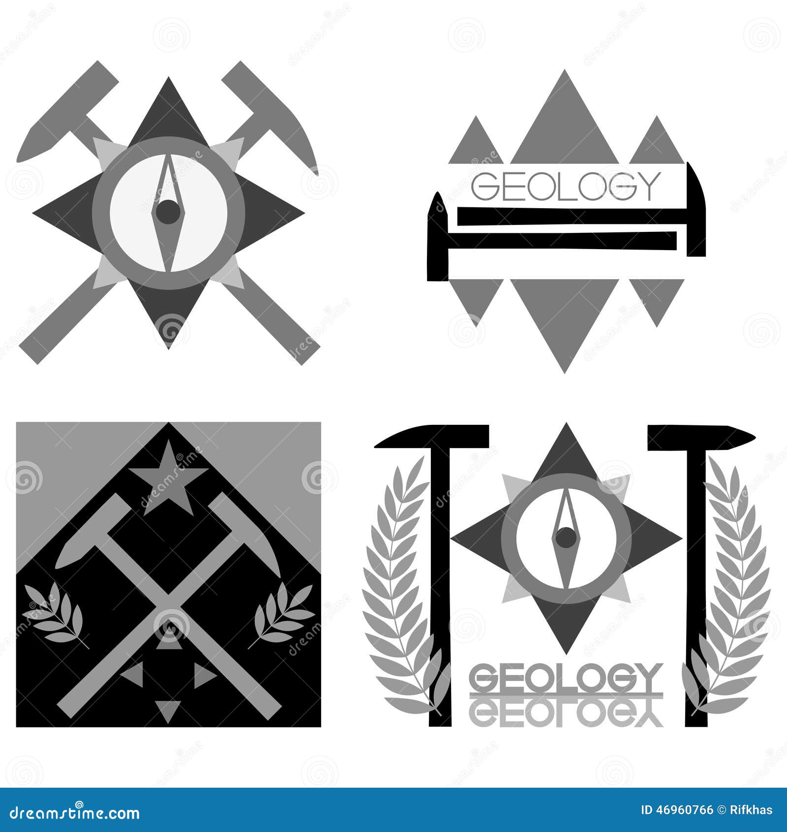 Geology Emblem Stock Illustration - Image: 46960766