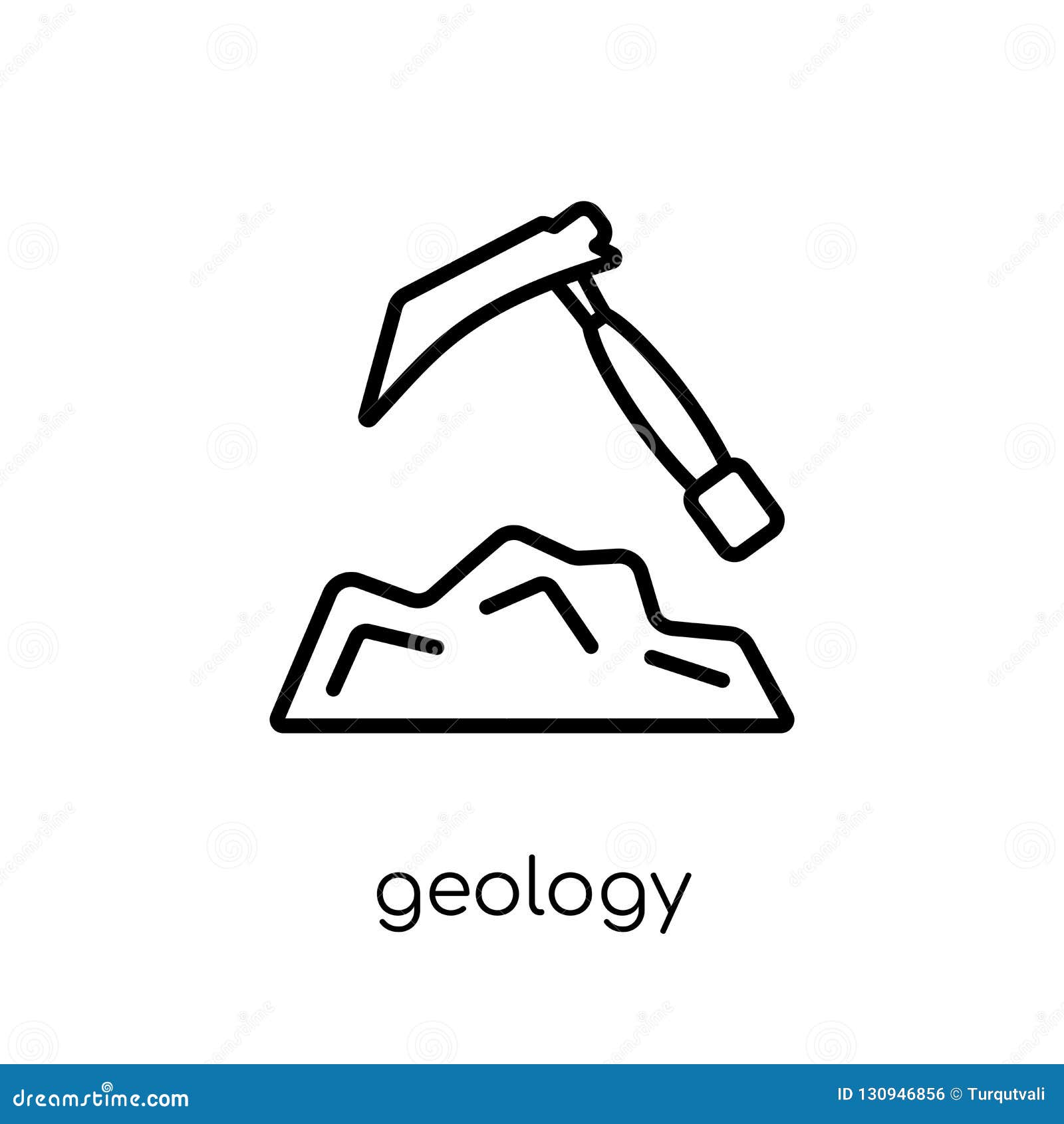 Geology Icon. Trendy Modern Flat Linear Vector Geology Icon on W Stock ...