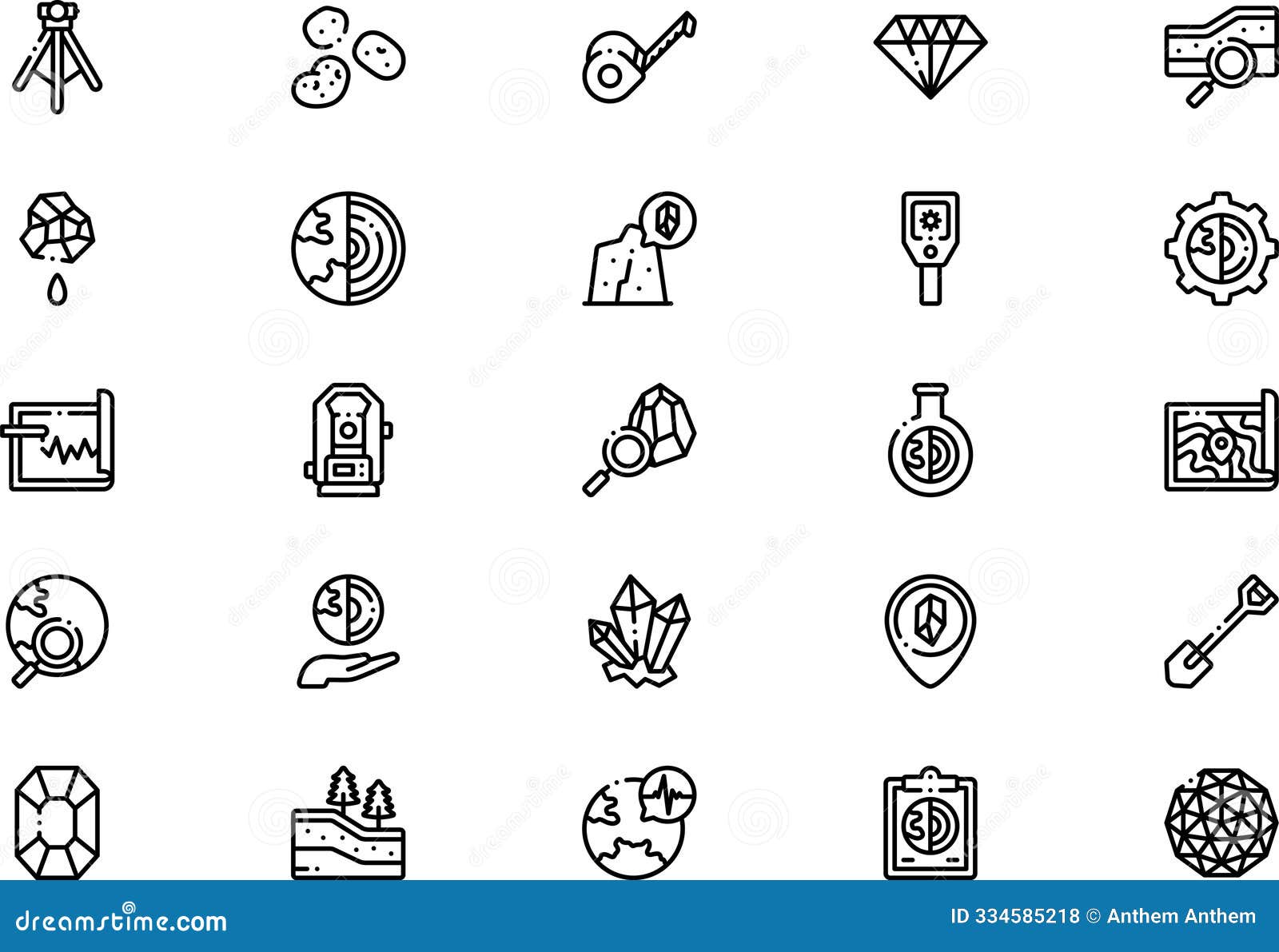 Geology Icons Collection is a Vector Illustration with Editable Stroke ...