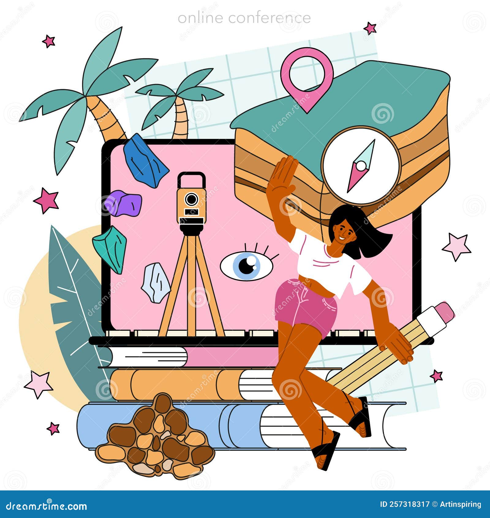 Geology Online Service or Platform. Scientist Study Structure ...