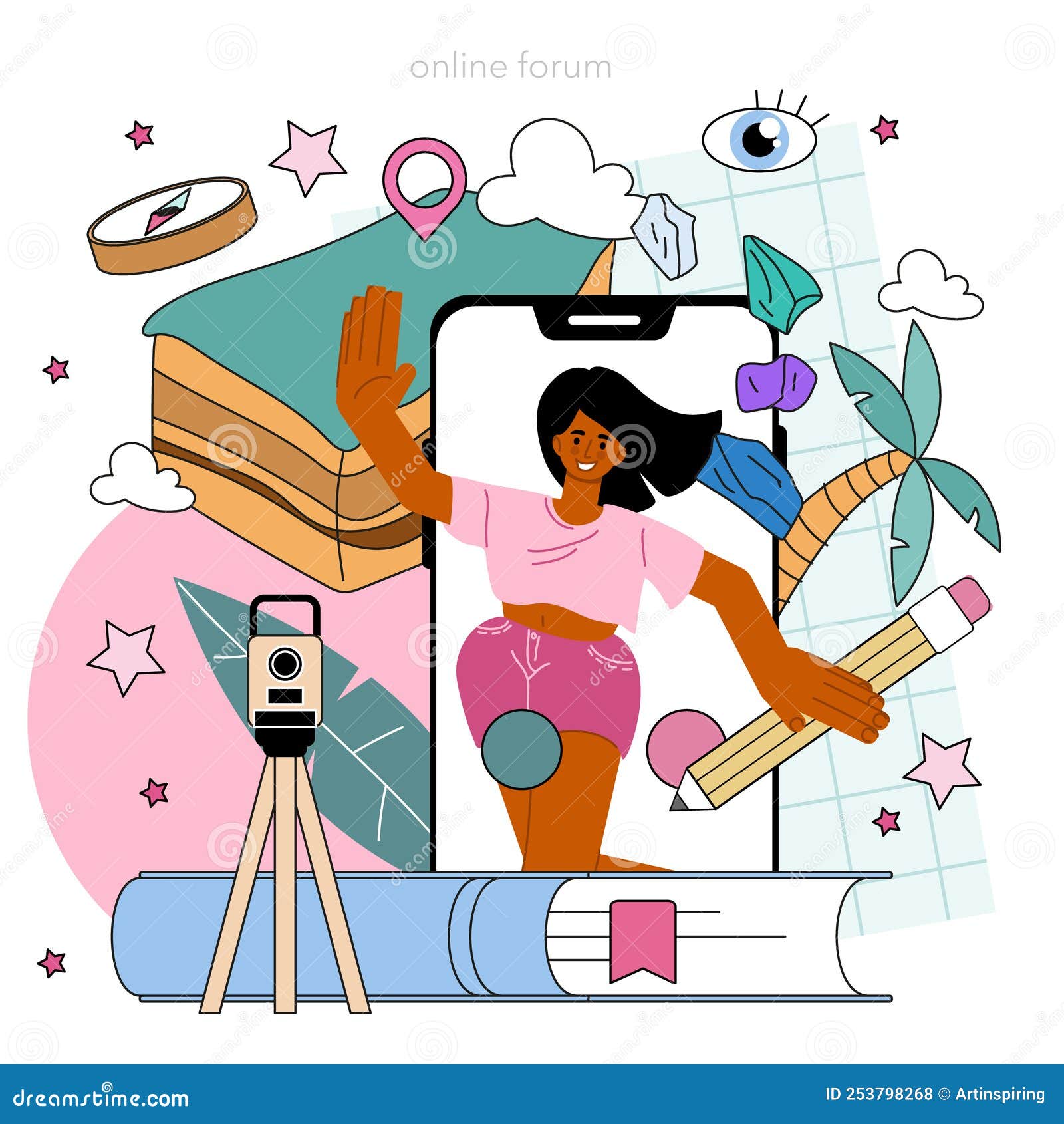 Geology Online Service or Platform. Scientist Study Structure ...