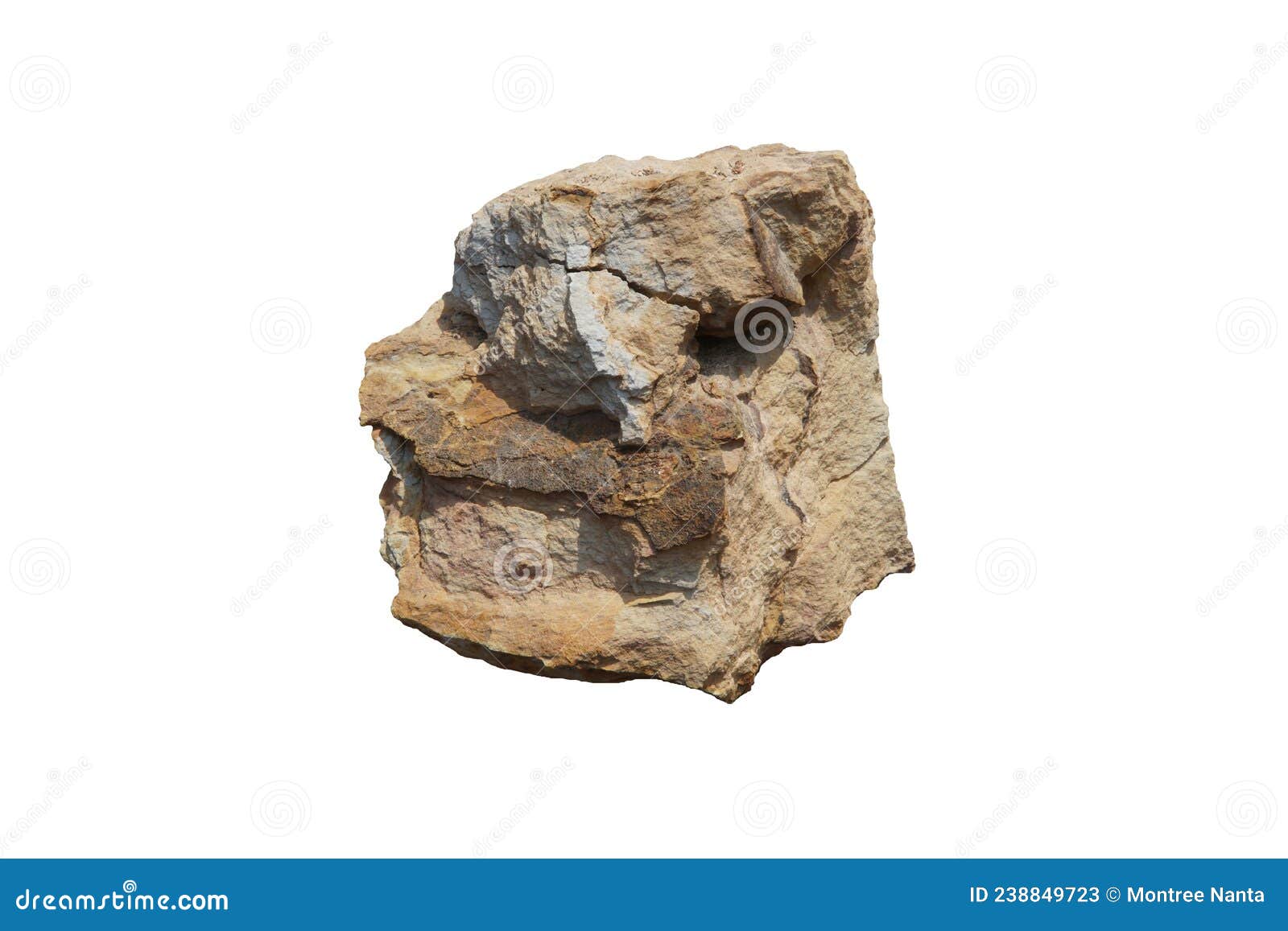 Cut Out of Raw Specimen of Shale Sedimentary Rock Isolated on White ...
