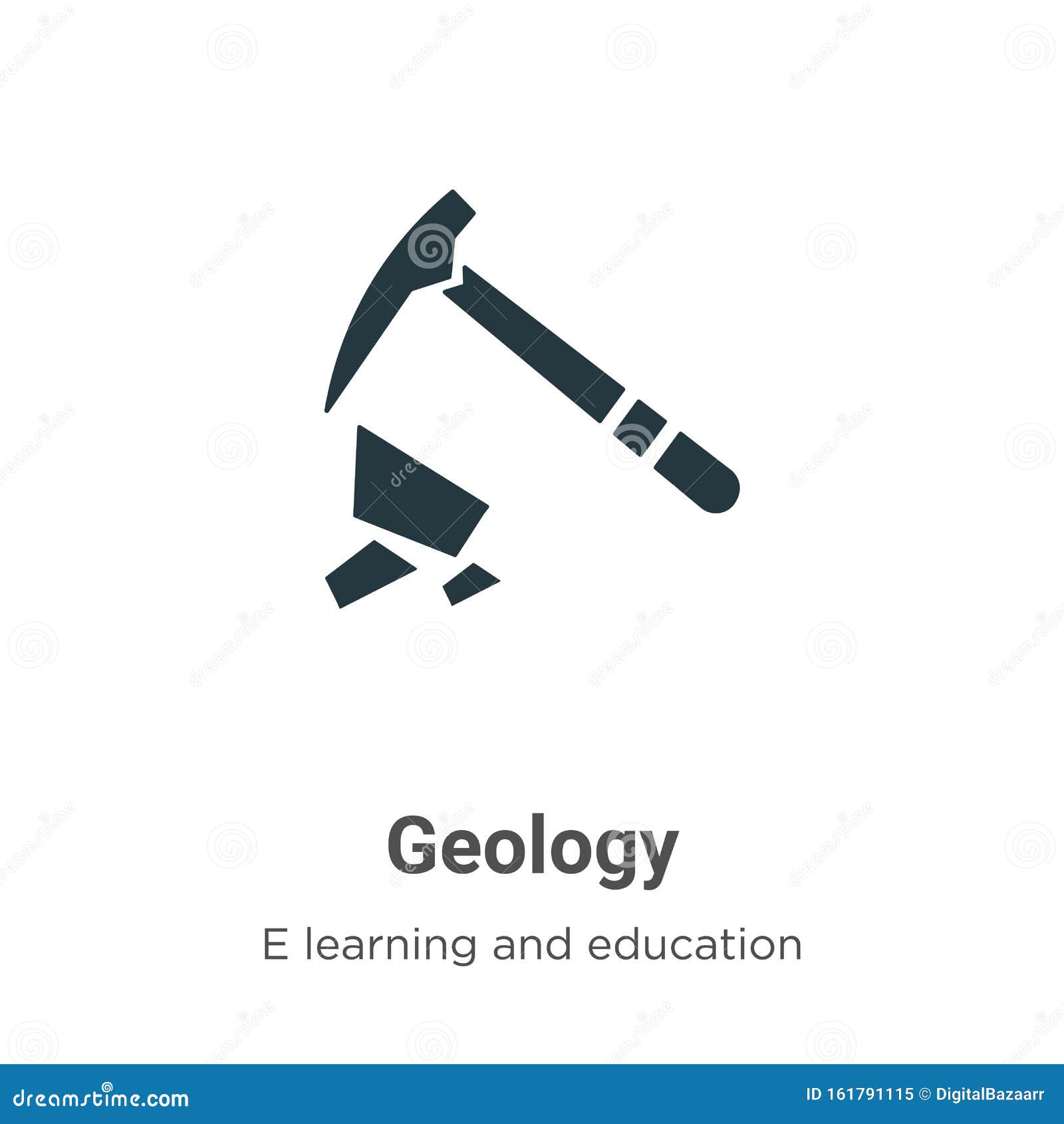 Geology Vector Icon on White Background. Flat Vector Geology Icon ...