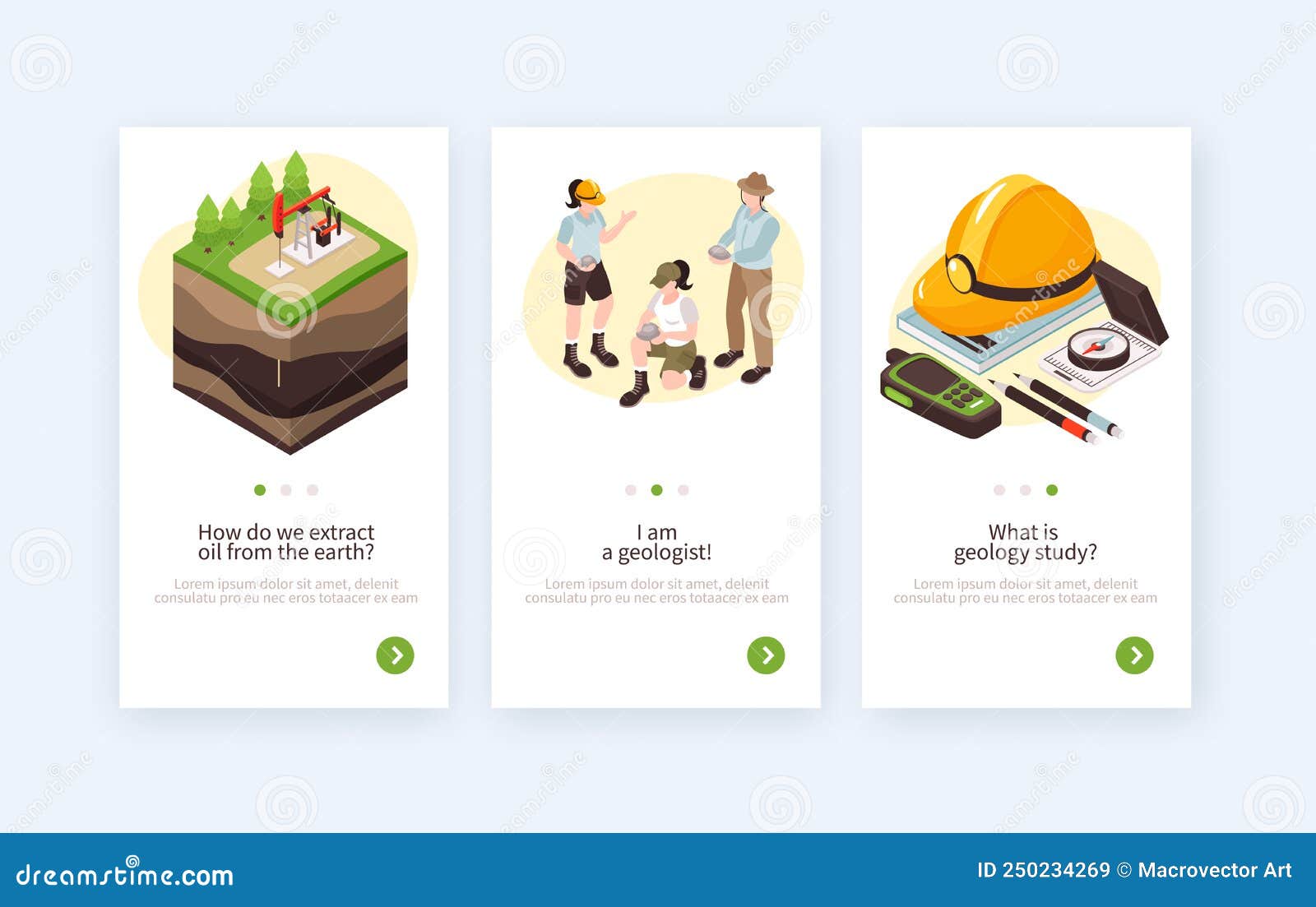 Geology Vertical Banners Set Stock Vector - Illustration of banner ...