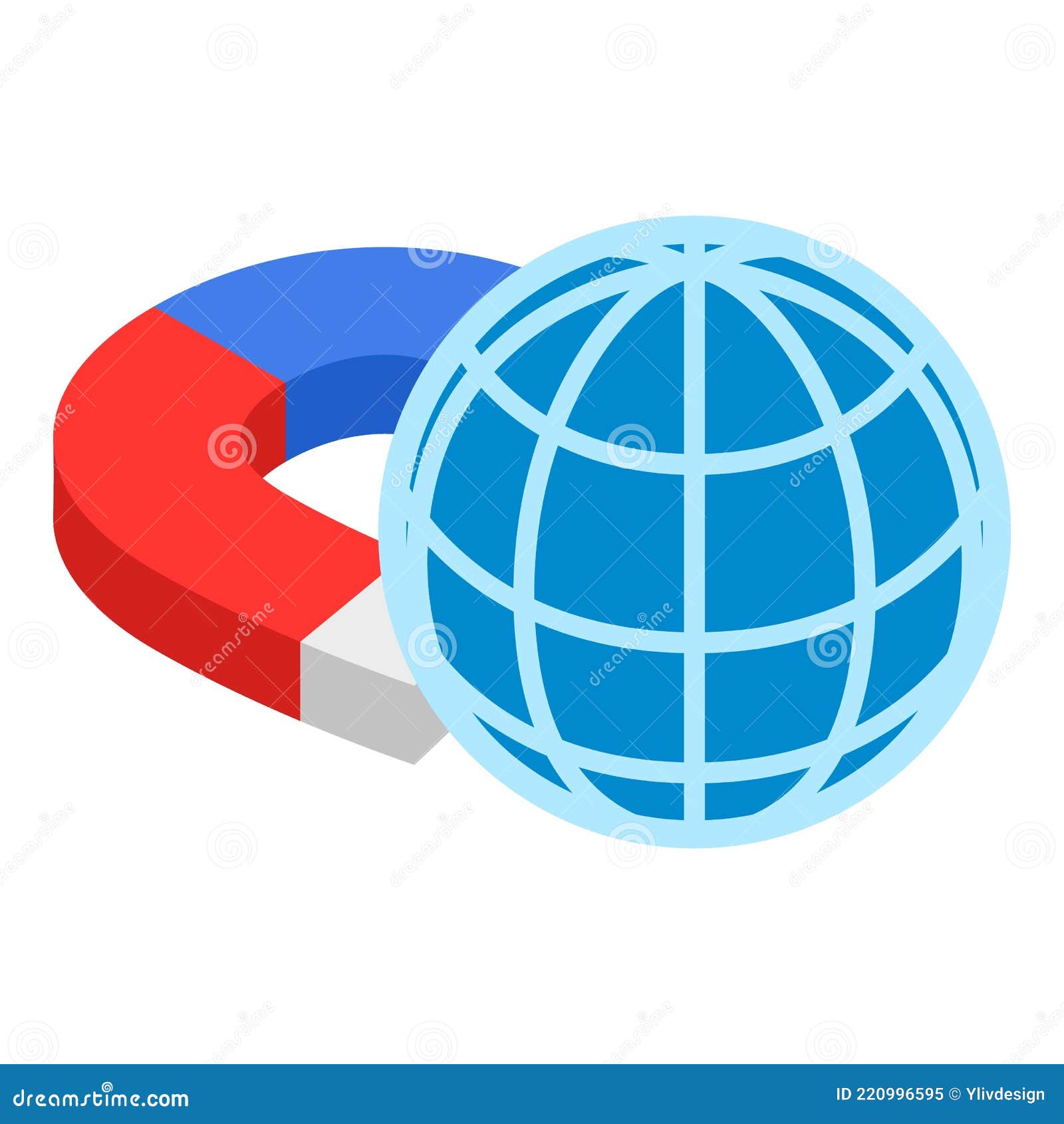 Geomagnetic Field Planet Earth German Vector Illustration ...