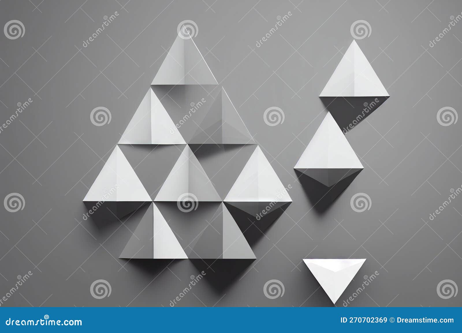 Geometic Background with Pyramids with Clear Shapes in Gray Shade ...