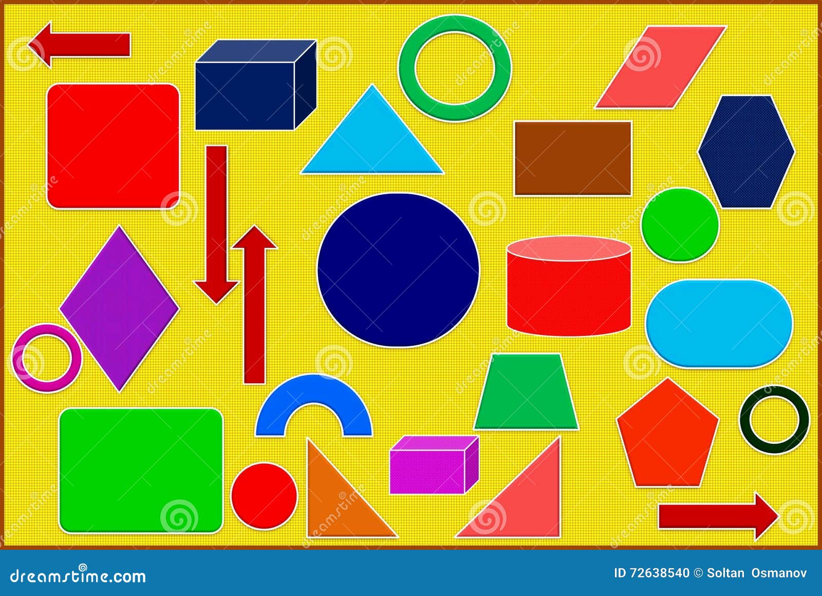 Geometría colorida stock de ilustración. Ilustración de cuadrado - 72638540