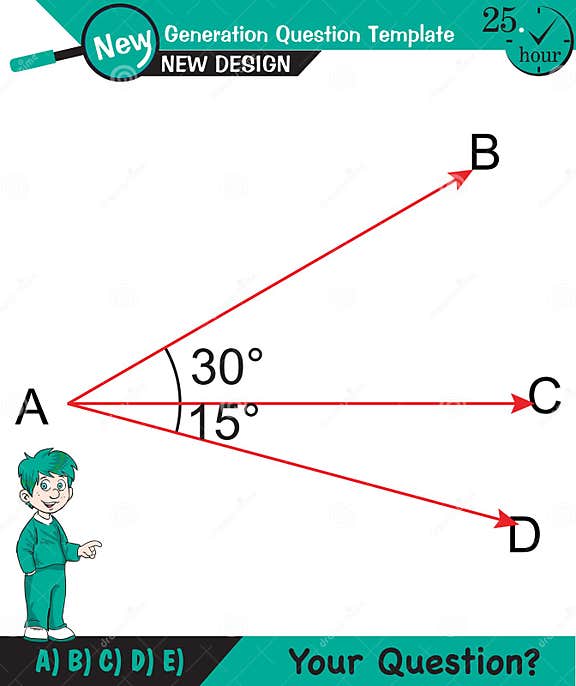Math, Angles, Angles on the Plane, Angle Questions, Exam Question Stock ...