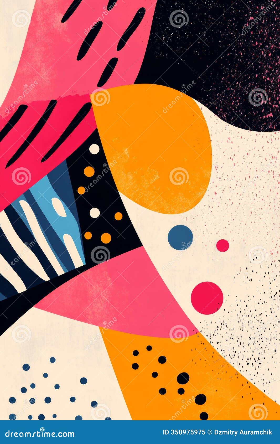 Geometric Abstract Art Featuring Vibrant Colors and Bold Shapes. Stock ...