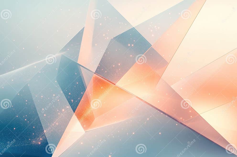Geometric Abstract Background with Angular Shapes and Sparkling Effects ...