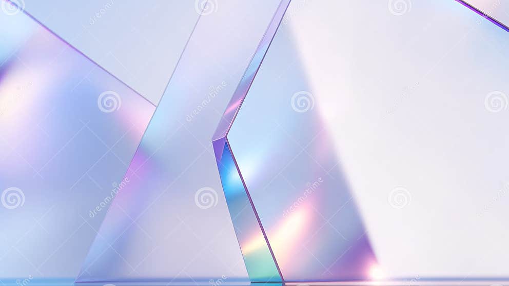 Geometric Abstract Background Composed of Triangular Prisms with Blue ...