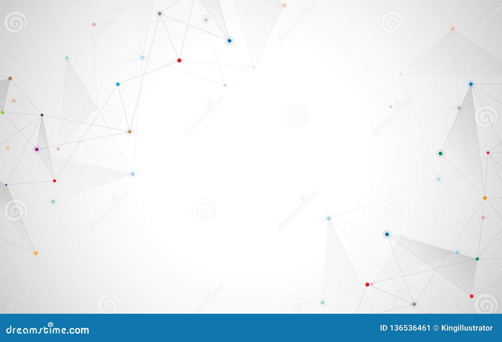 Geometric Abstract Background with Connected Dots and Lines. Molecular ...