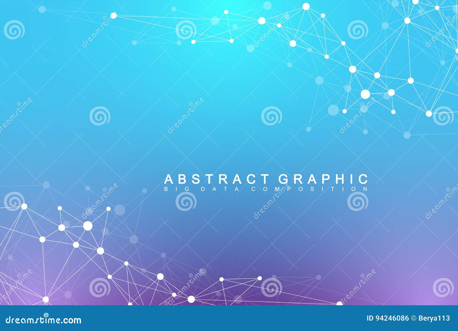 Geometric Abstract Background with Connected Line and Dots. Network and ...