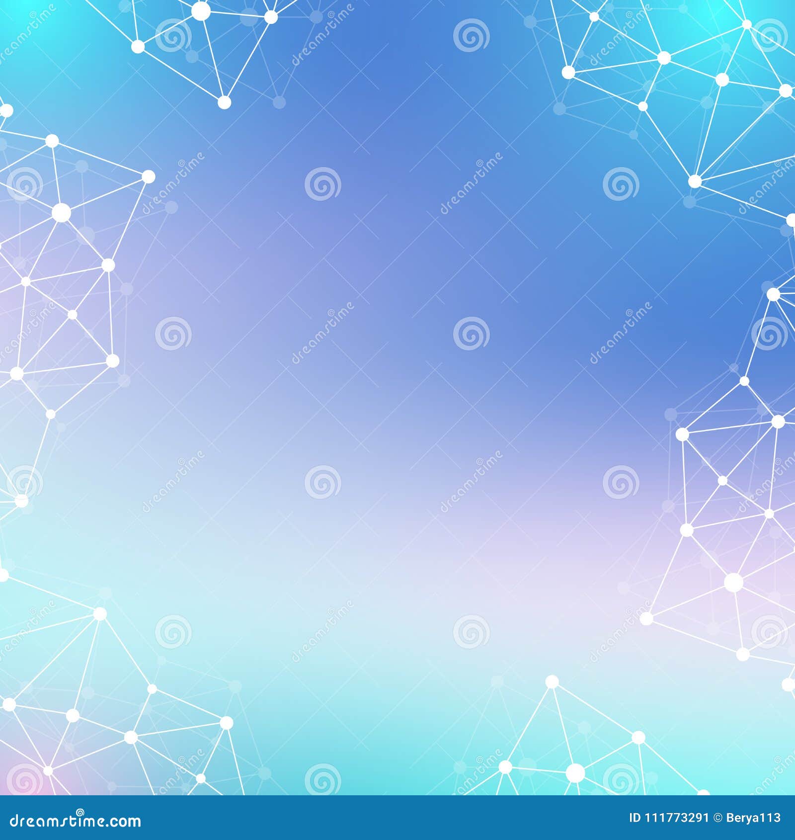 Geometric Abstract Background with Connected Line and Dots. Network and ...