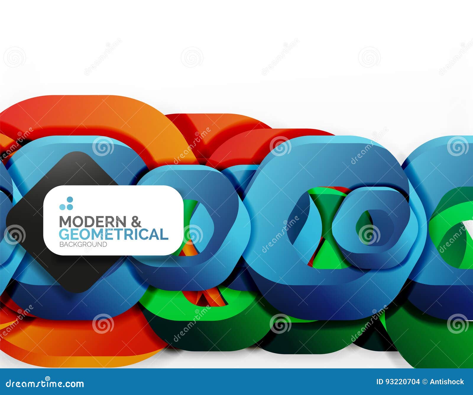 Geometric Abstract Background, Cut Chain Shapes or Hexagons on White ...