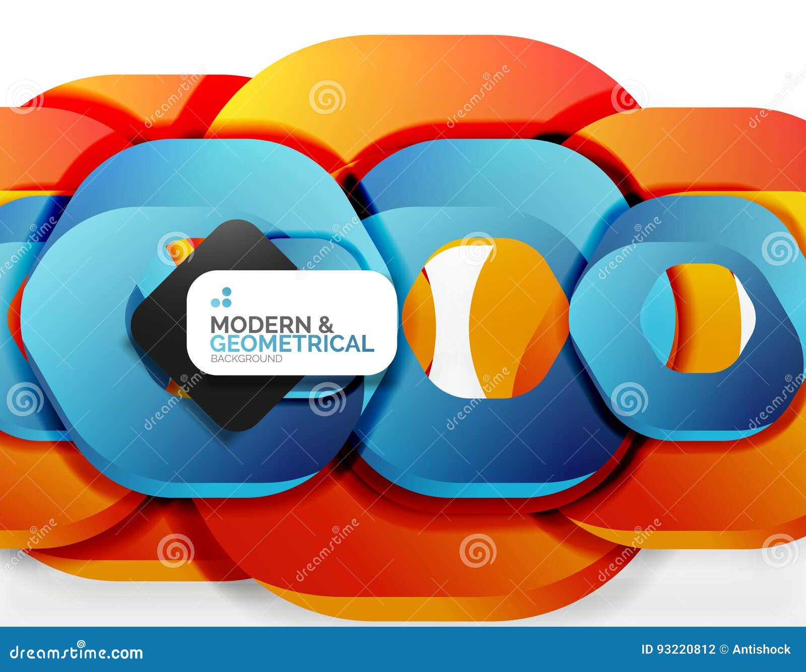 Geometric Abstract Background, Cut Chain Shapes or Hexagons on White ...