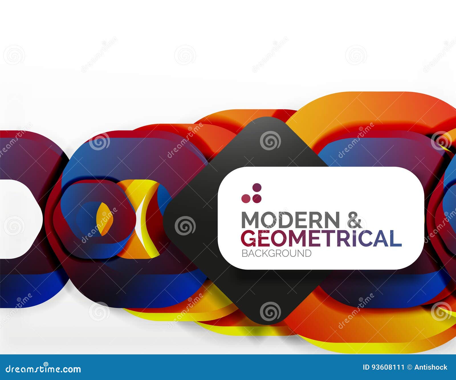 Geometric Abstract Background, Cut Chain Shapes or Hexagons on White ...