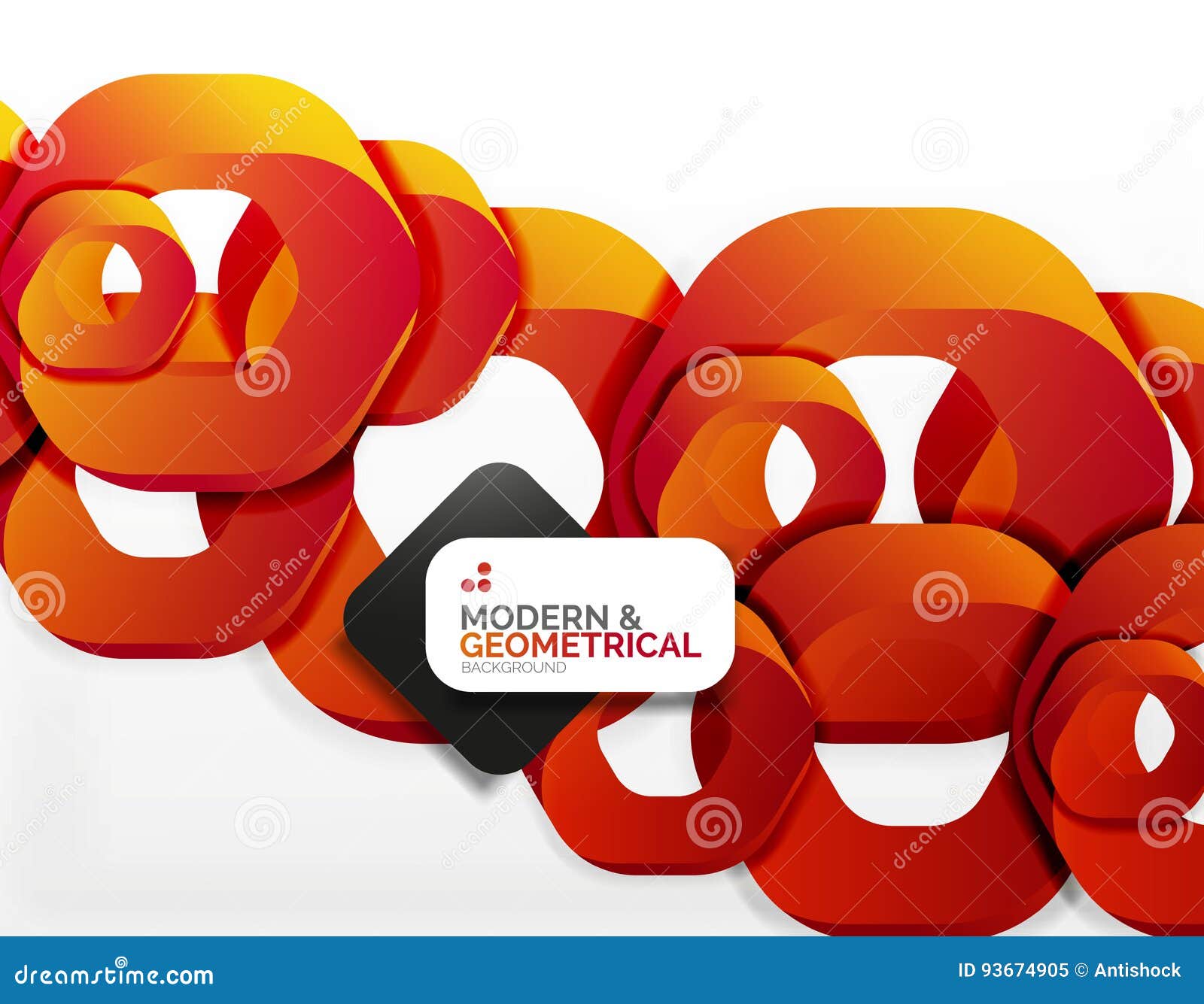 Geometric Abstract Background, Cut Chain Shapes or Hexagons on White ...