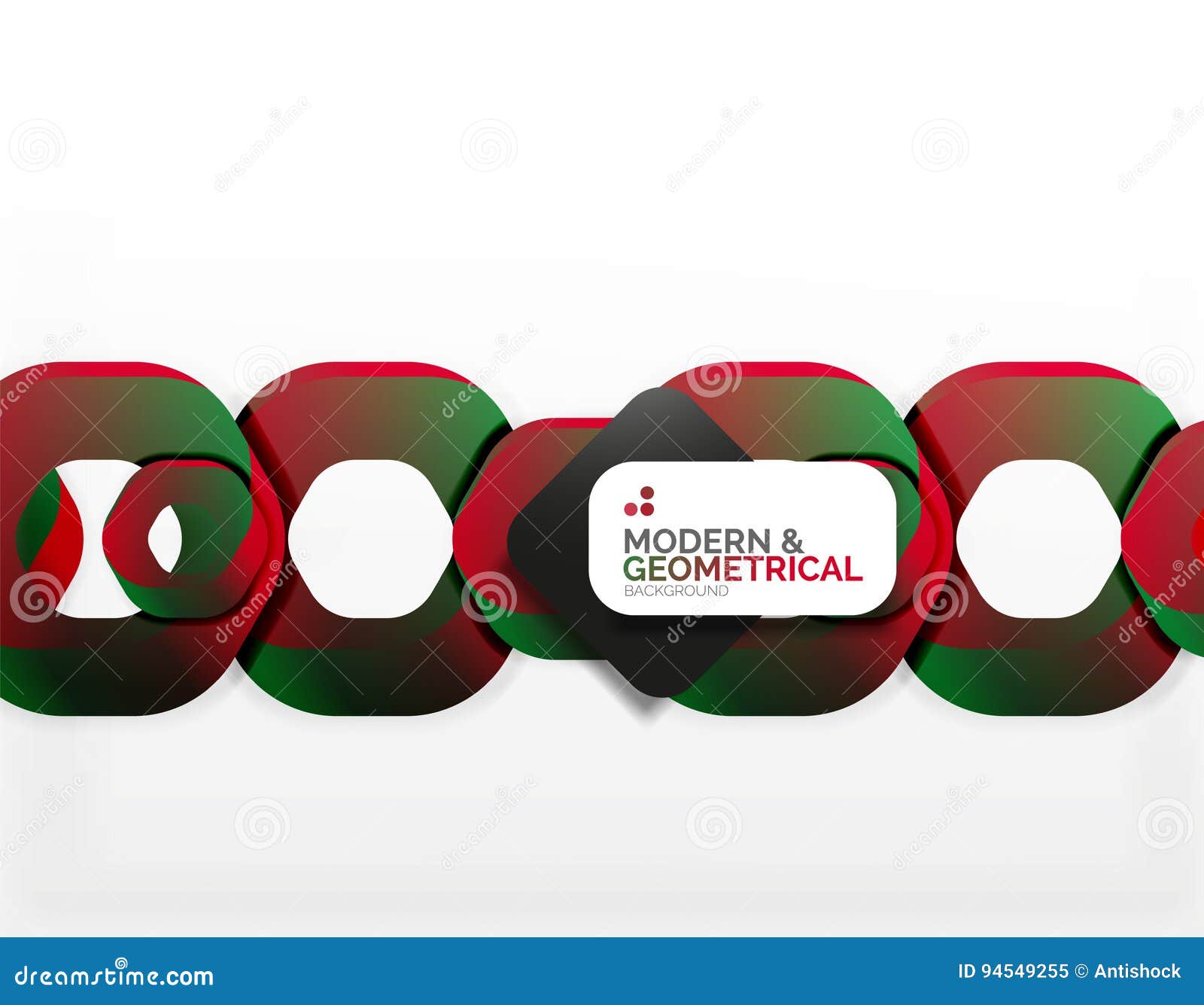 Geometric Abstract Background, Cut Chain Shapes or Hexagons on White ...