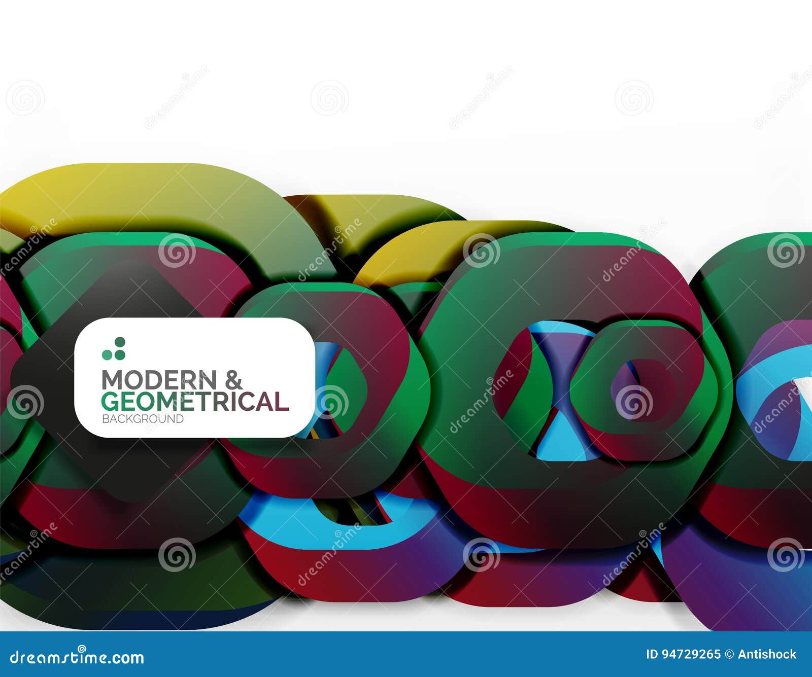 Geometric Abstract Background, Cut Chain Shapes or Hexagons on White ...