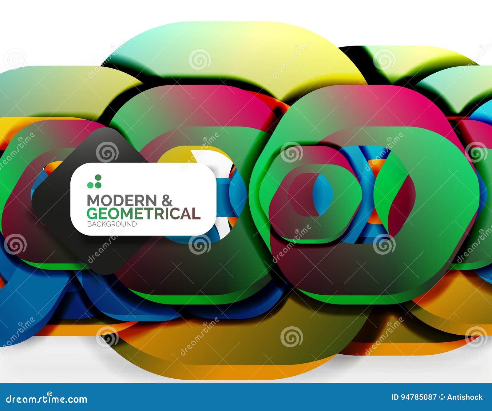 Geometric Abstract Background, Cut Chain Shapes or Hexagons on White ...