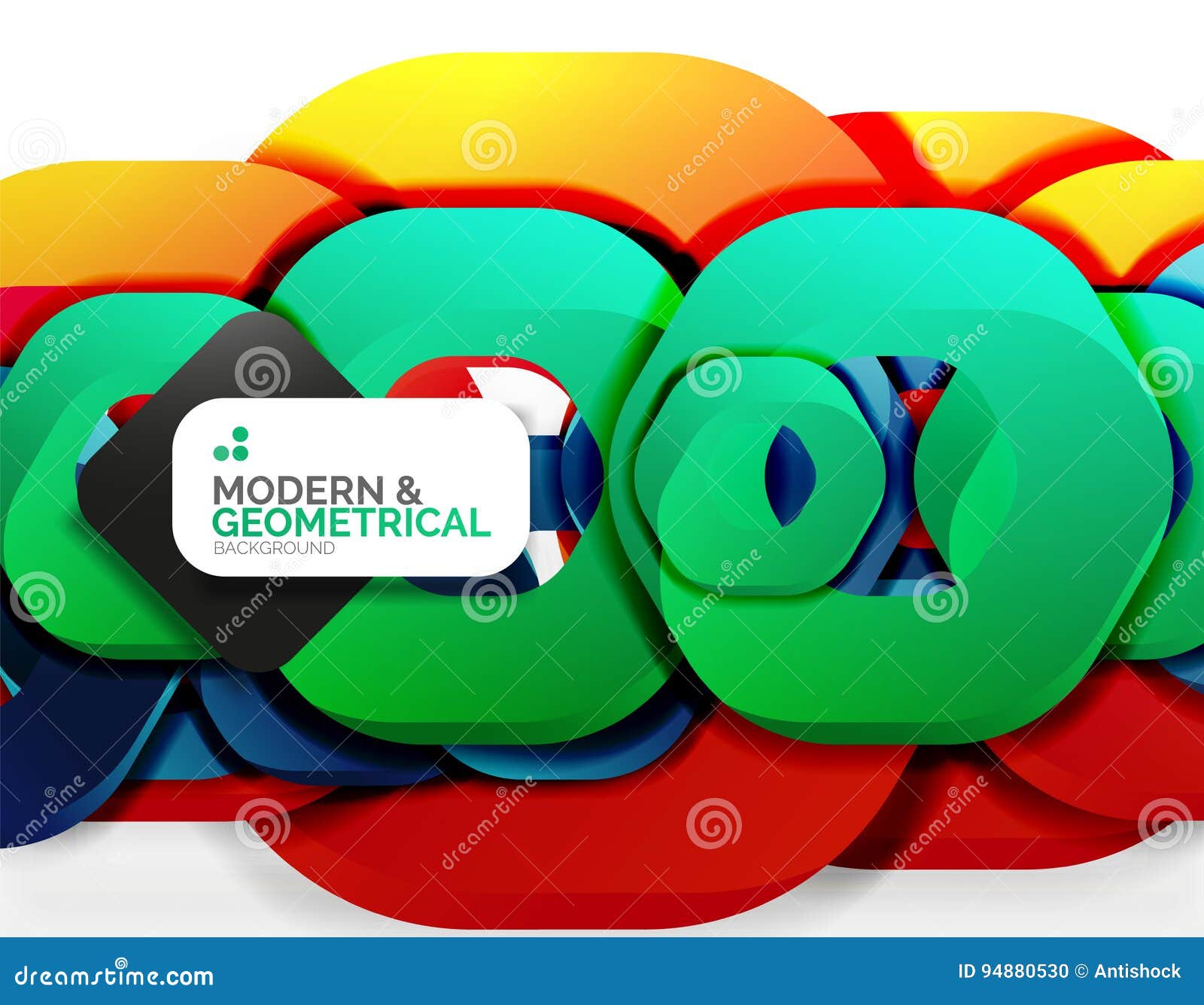 Geometric Abstract Background, Cut Chain Shapes or Hexagons on White ...