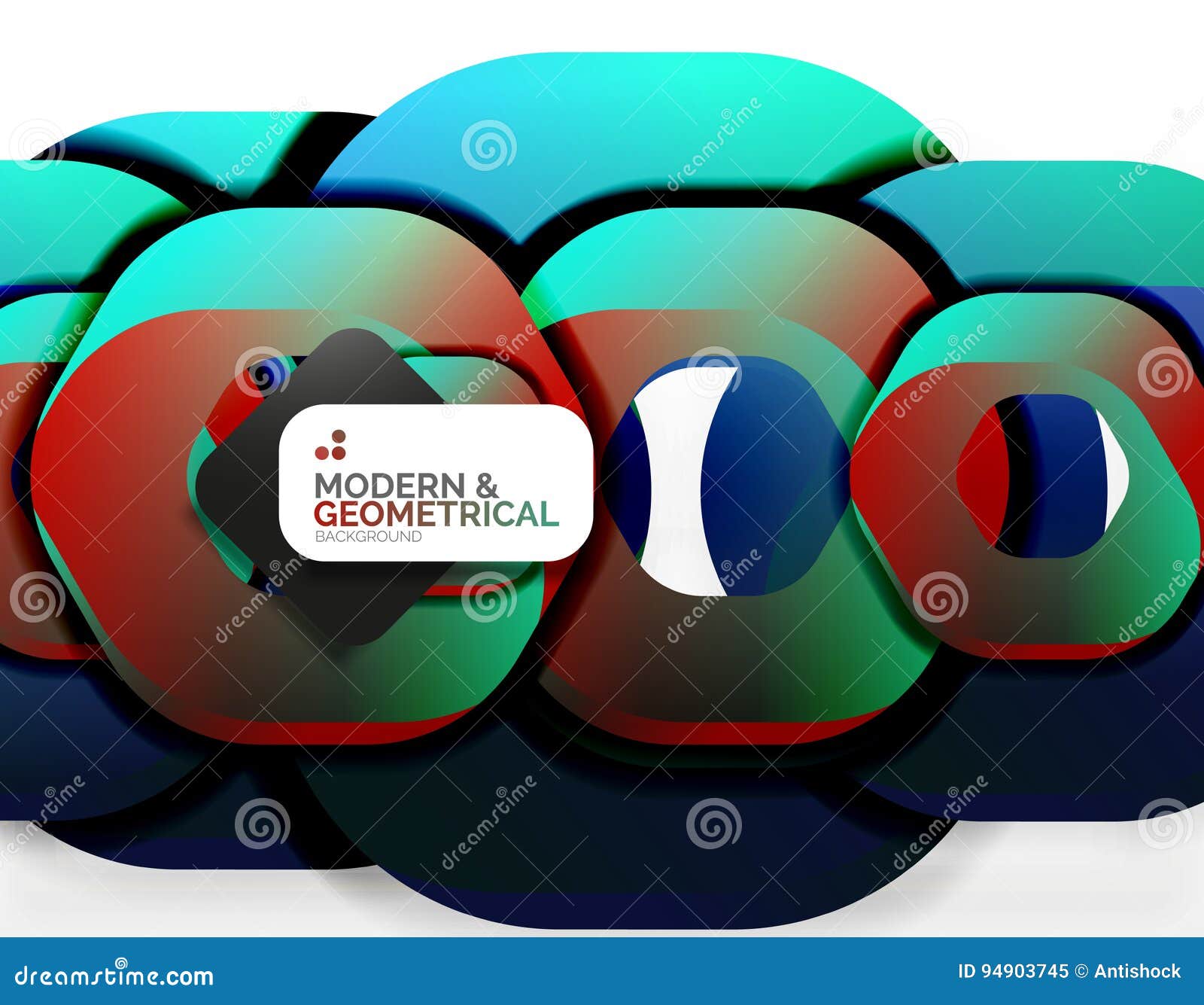 Geometric Abstract Background, Cut Chain Shapes or Hexagons on White ...