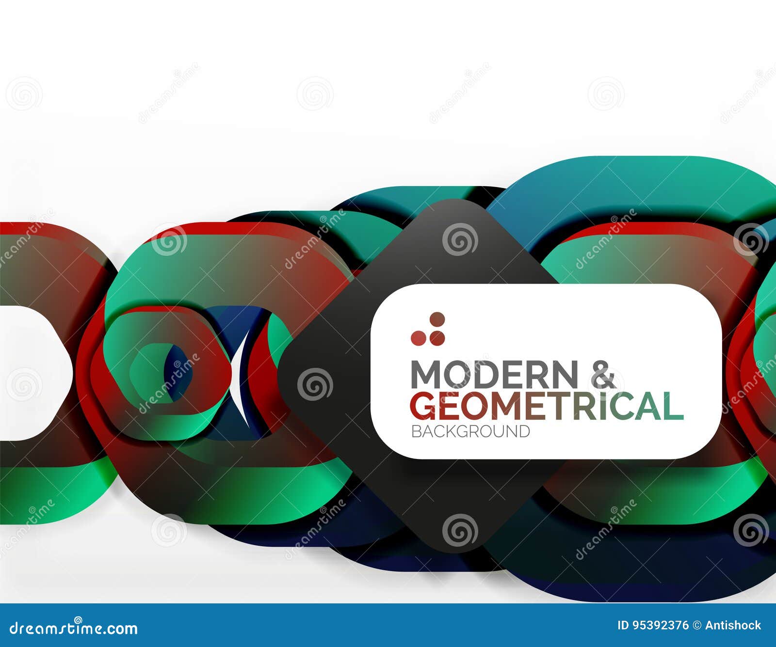 Geometric Abstract Background, Cut Chain Shapes or Hexagons on White ...