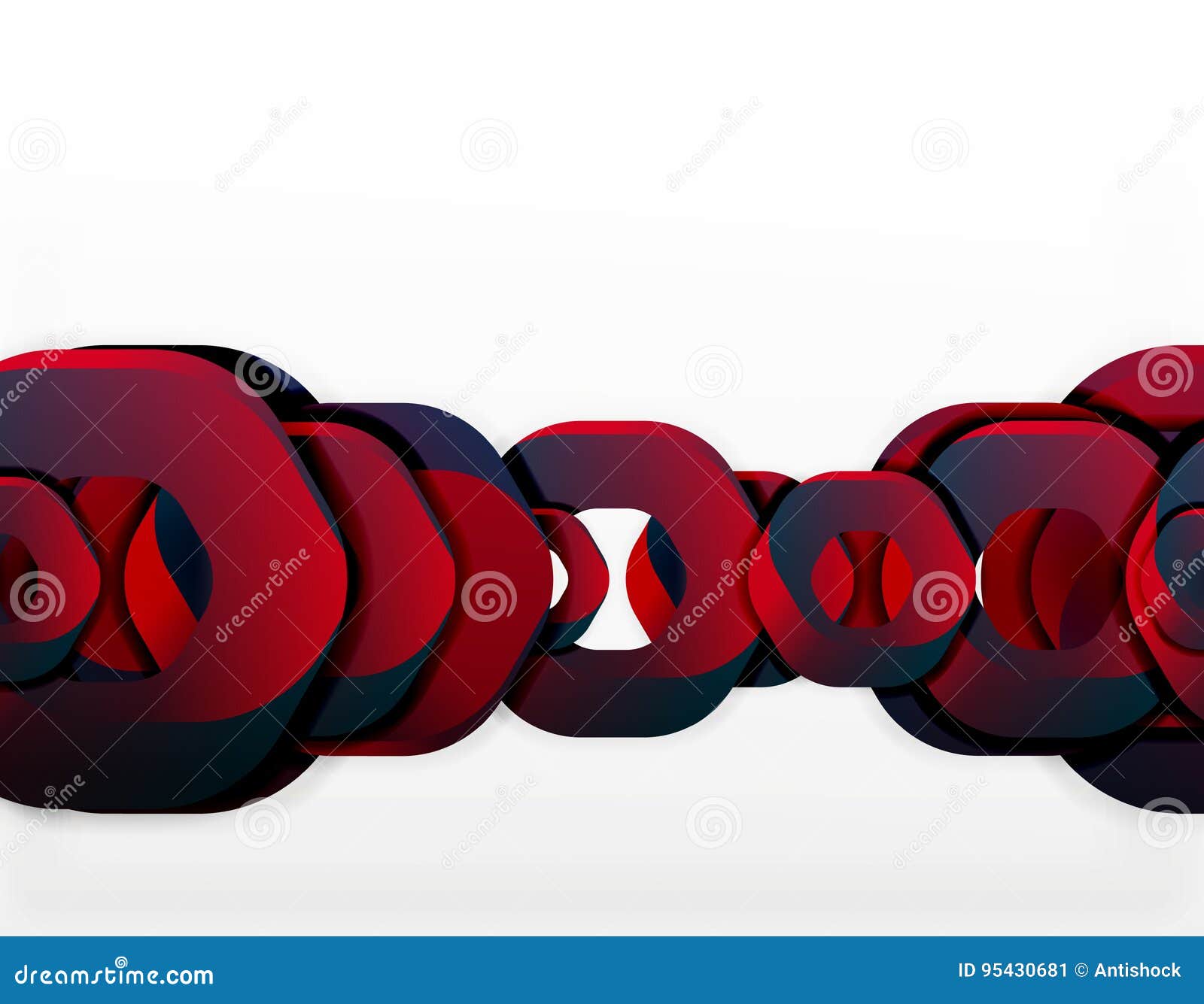 Geometric Abstract Background, Cut Chain Shapes or Hexagons on White ...