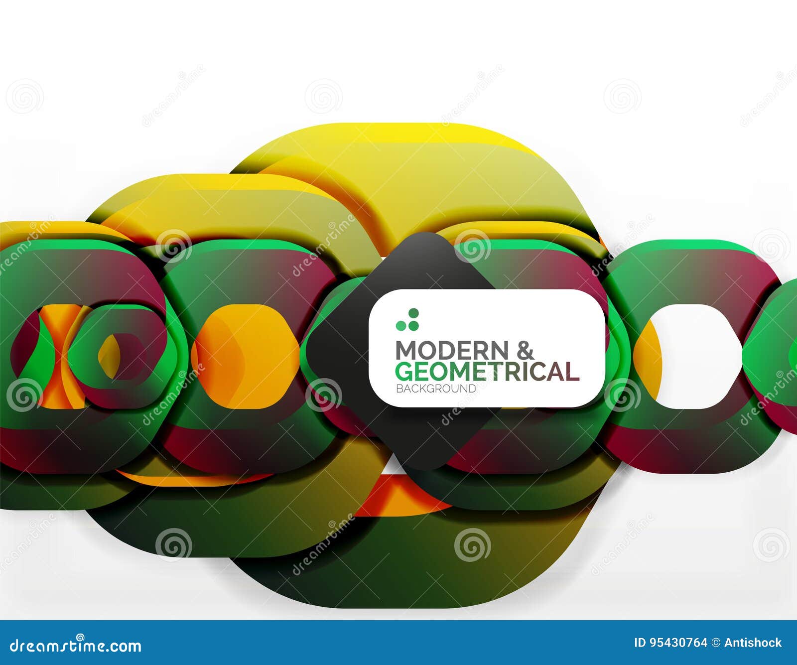 Geometric Abstract Background, Cut Chain Shapes or Hexagons on White ...