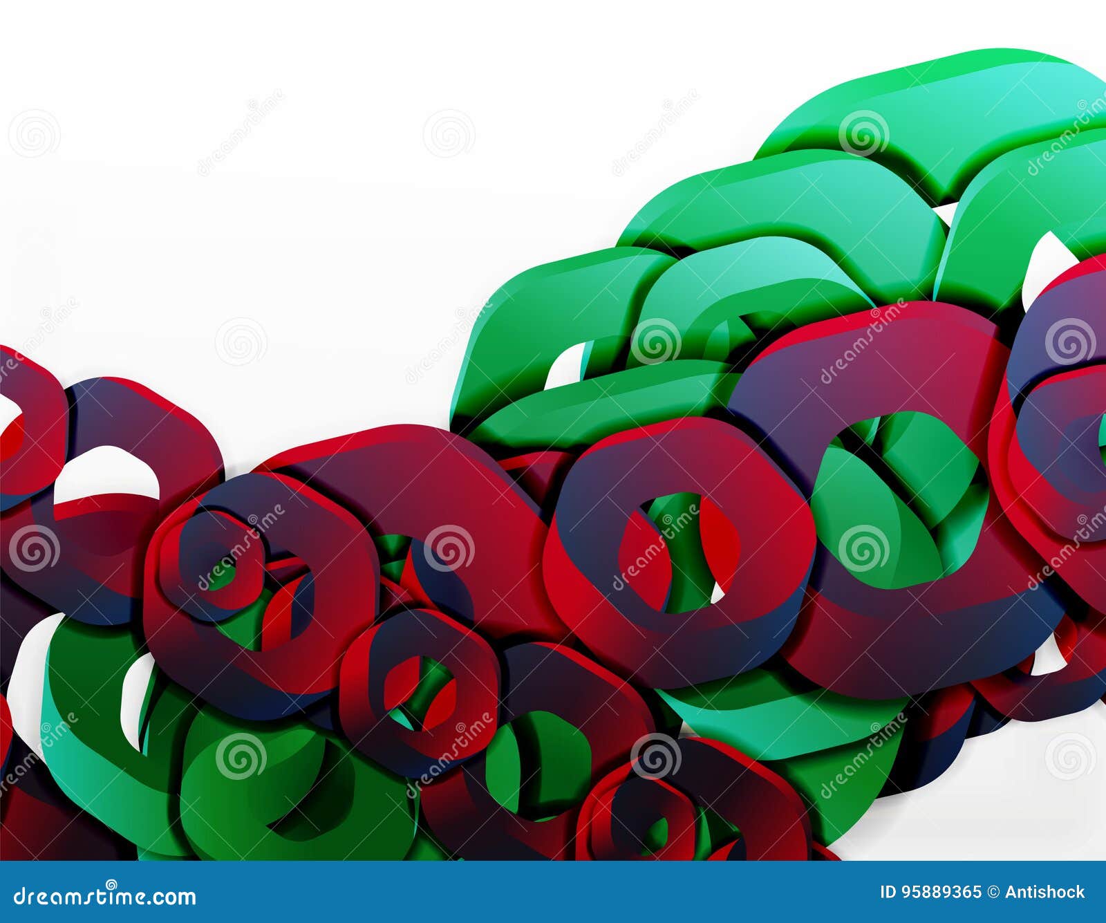 Geometric Abstract Background, Cut Chain Shapes or Hexagons on White ...