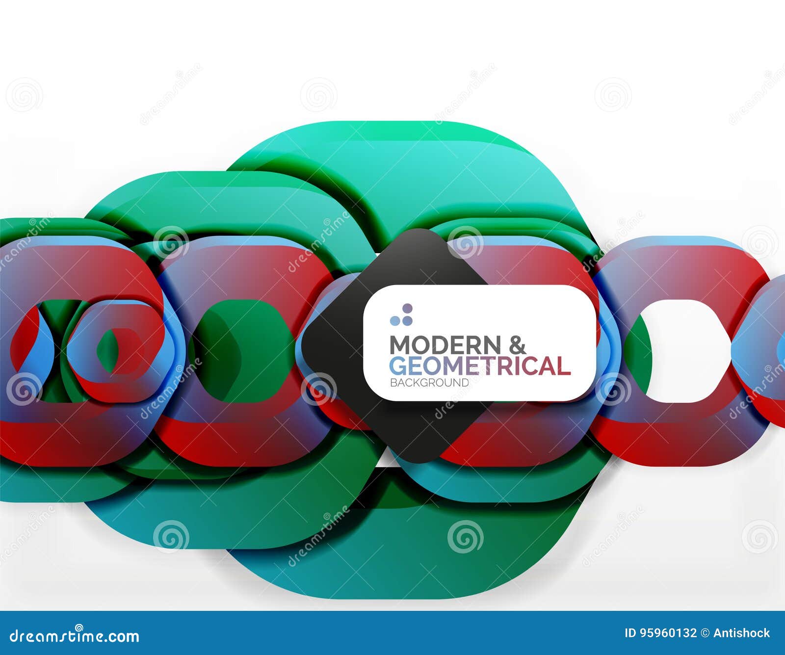 Geometric Abstract Background, Cut Chain Shapes or Hexagons on White ...